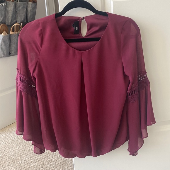 Tops | Deep Red Dress Top | Poshmark